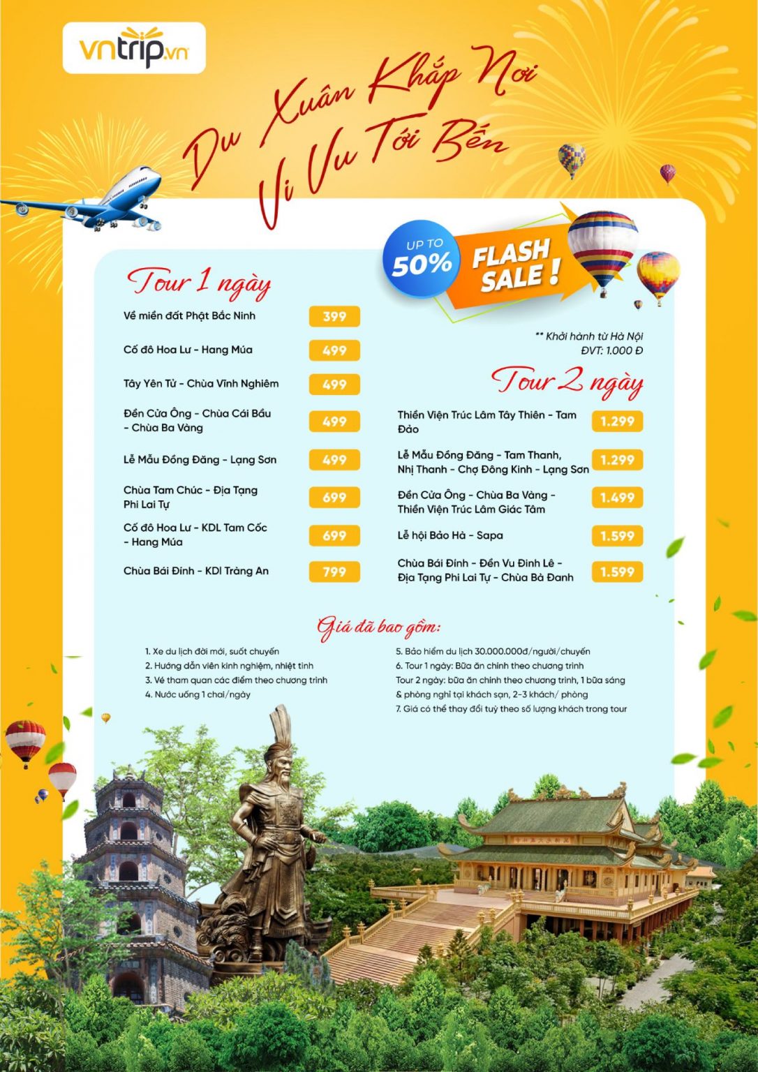 Tour mùa xuân 2024 - Ưu đãi từ Vntrip - Vntrip.vn